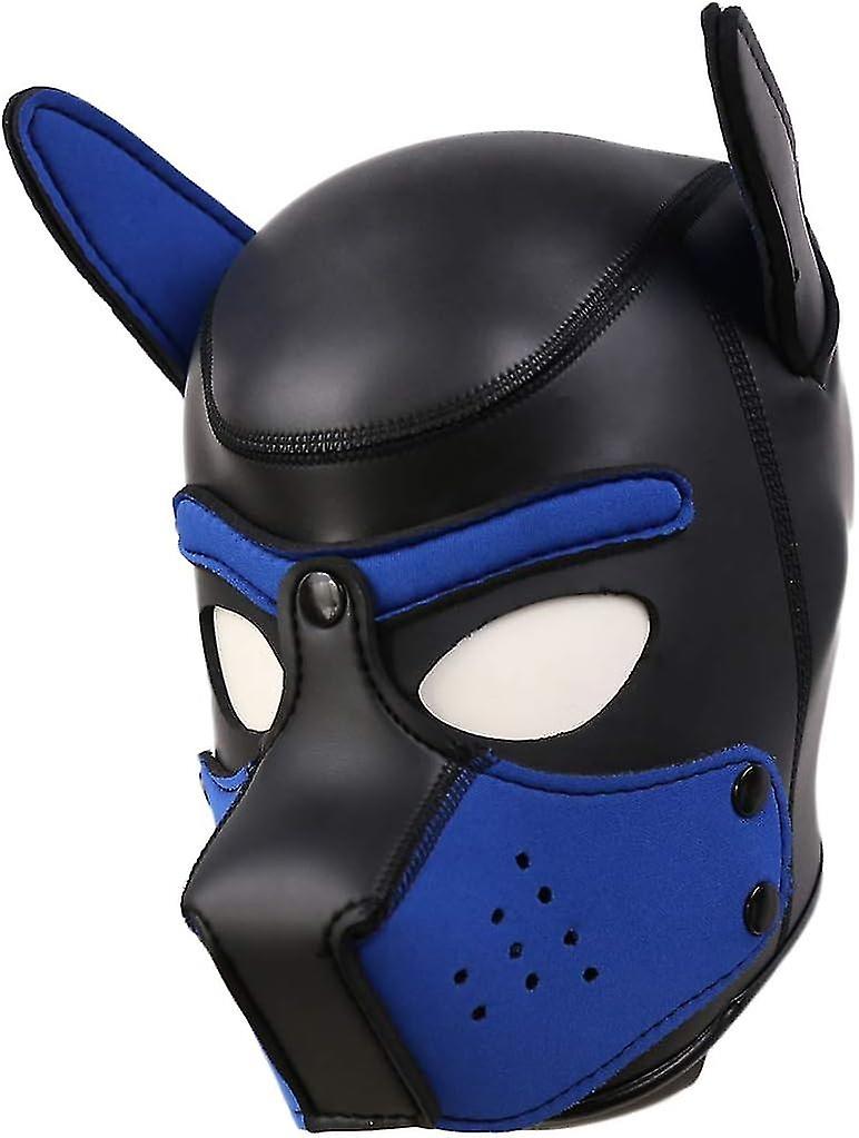 Adults Neoprene Puppy Hood Mask, Removable Cosplay Dog Full Face Pup ...