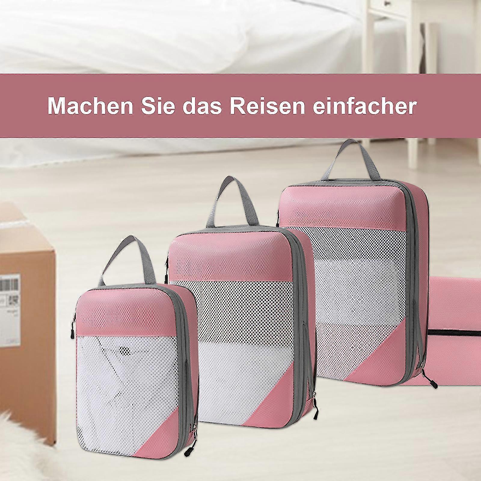 Compression Packing Cubes- 4 Set Travel Expandable Packing Oranizers ...