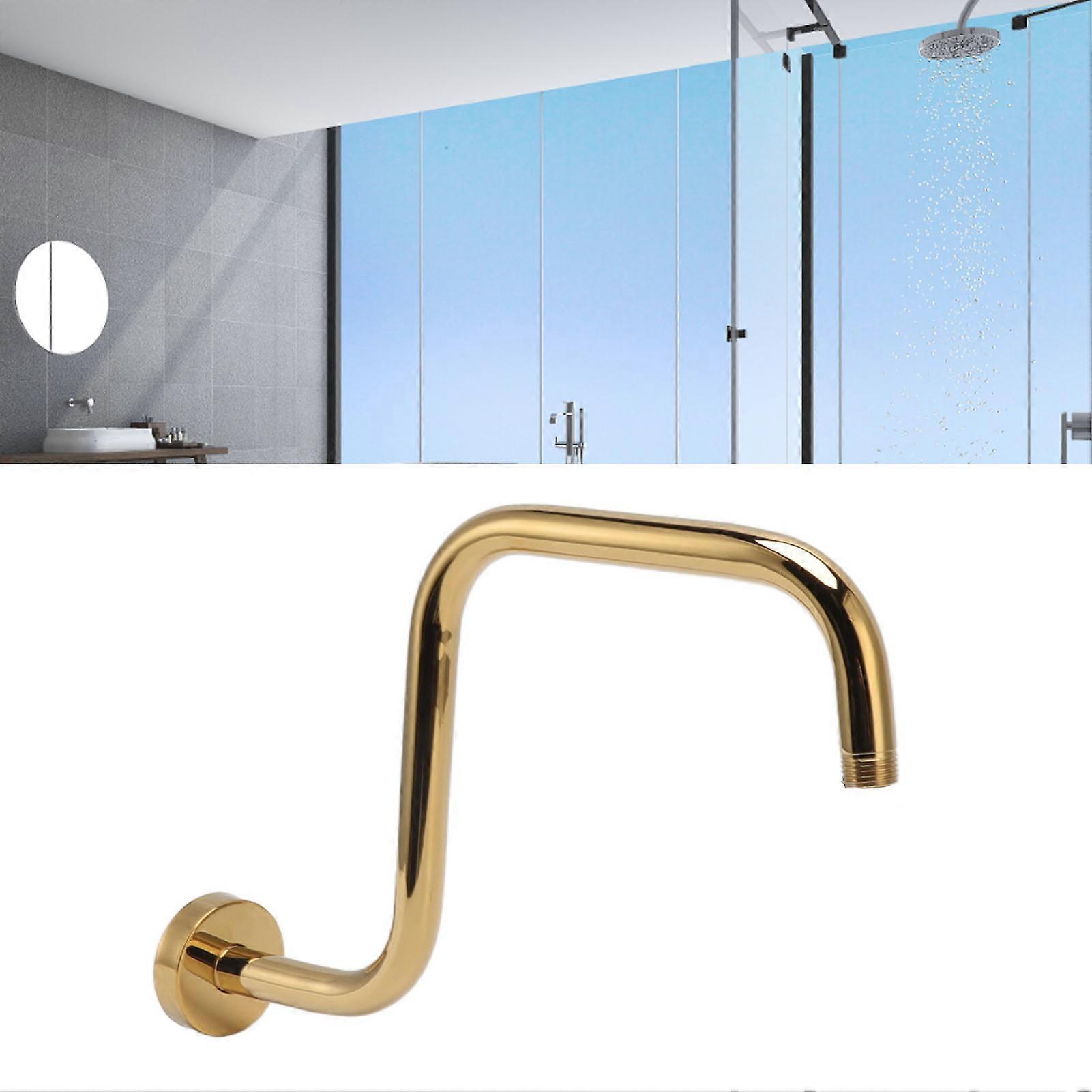 Shower Extension Arm Stainless Steel High Rise Shower Arm With Flange ...