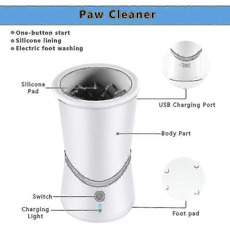 Portable Electric Dog Paw Cleaner, Electric Paw Washer, Automatic ...
