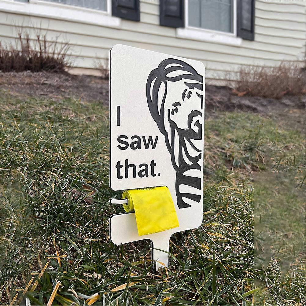 Wooden Dog Poop Sign with Bag Holder Interesting Yard Insert Sign for ...