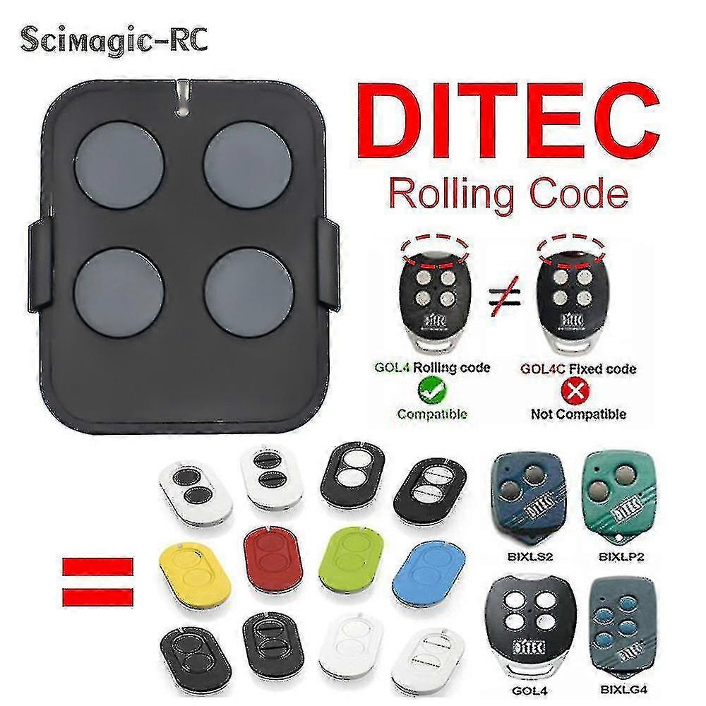 Ditec Gol4 Remote Control 43392mhz Rolling Code Entrematic Zen2 Zen4 ...
