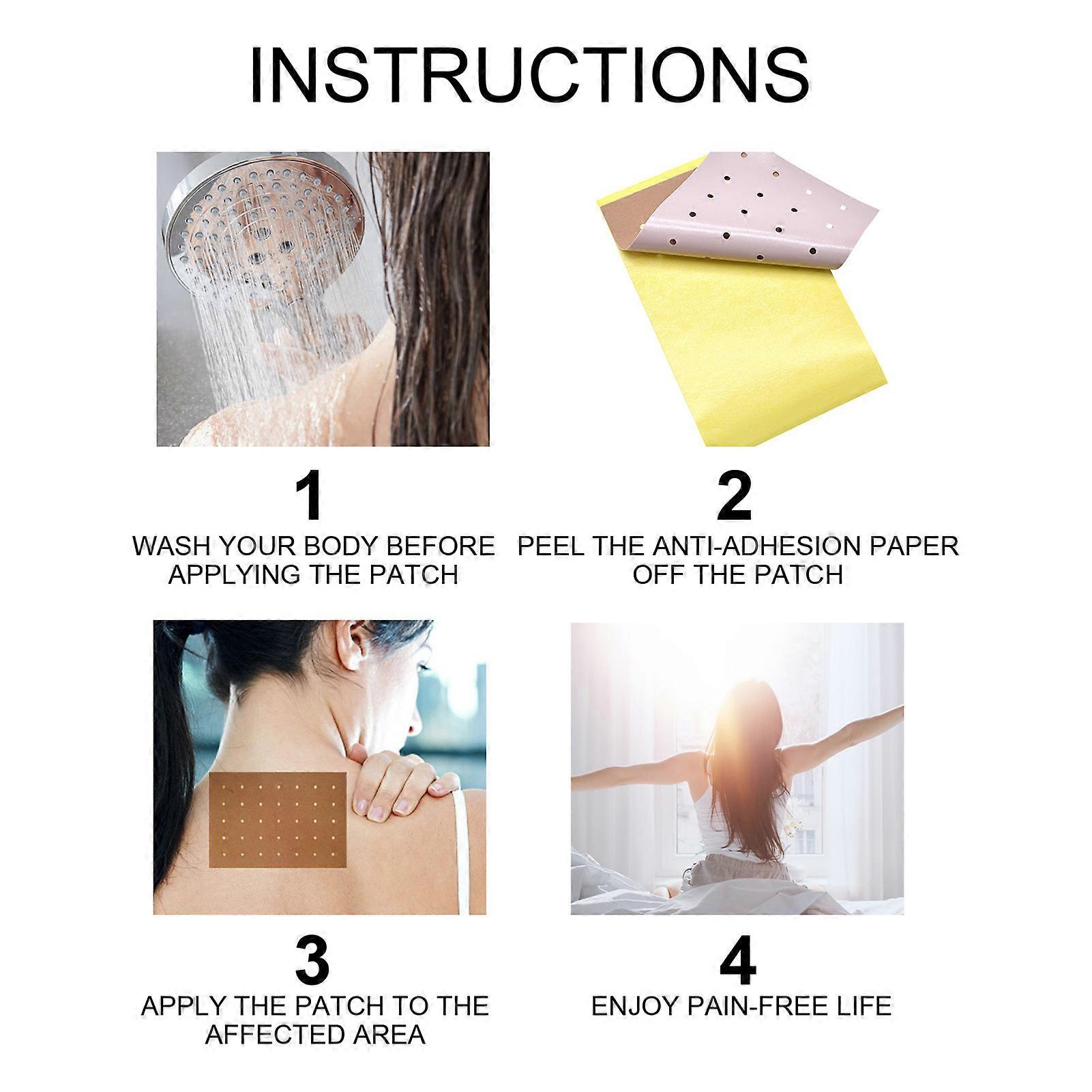 10 Pcs Body Pain Relief Patches Elastic Fabric Safe Herbal Ingredient ...