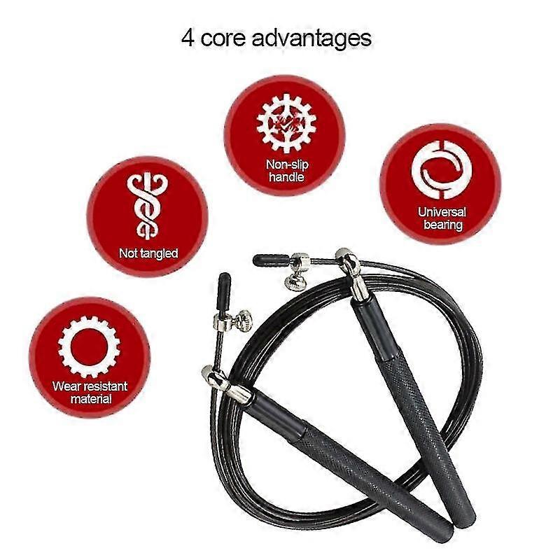 3m Aluminum Skid Speed Skipping Rope Adjustable Steel Cable Fitness ...