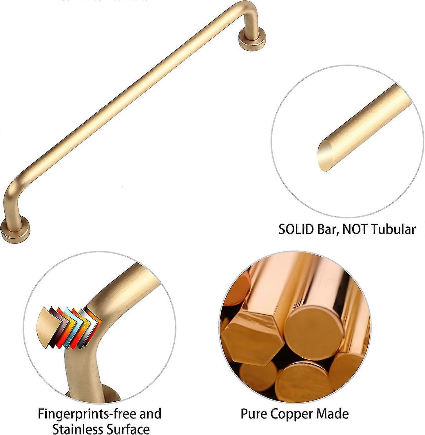 Brass Cabinet Pulls Solid Pure 3.78inch 96mm Hole Center, Drawer And ...