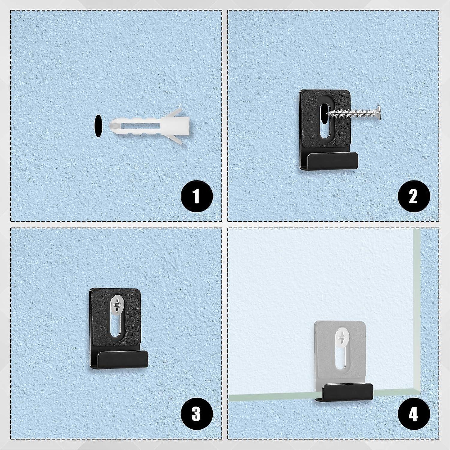 8 Pcs Metal Mirror Clamps Kit, Metal Mirror Clips with Screws Rubber ...