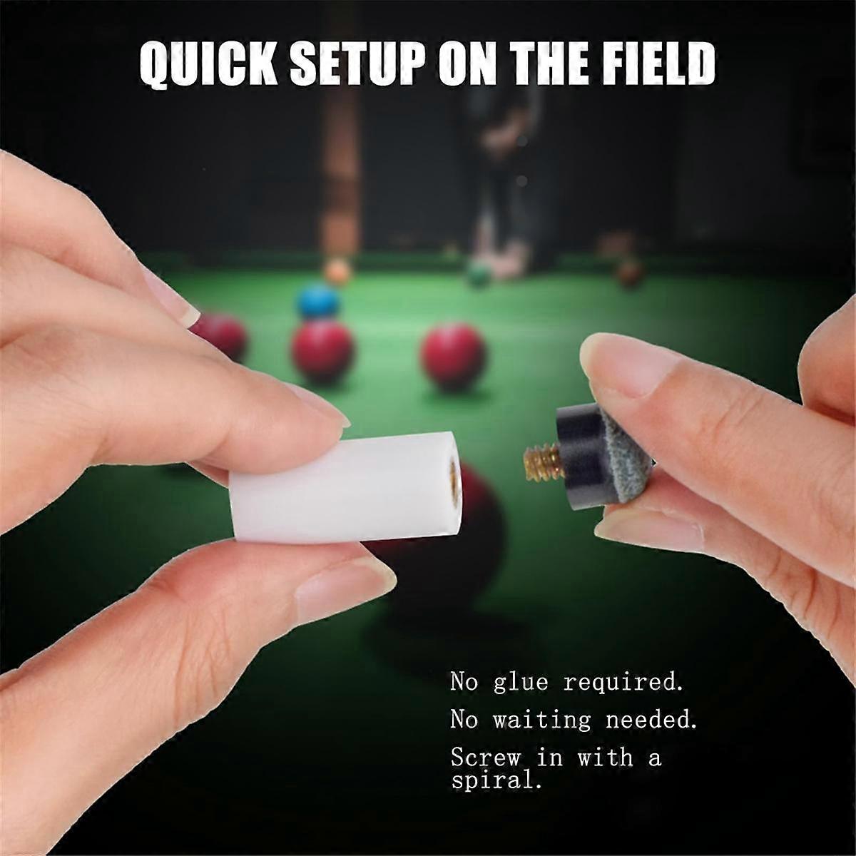 Billiard Cues Tips with Pool Cue Stick Ferrules Screw-on Billiard Pool ...