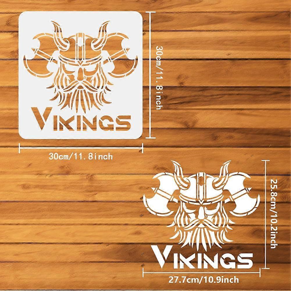 Viking Battle Axes Painting Stencil 11.8x11.8 inch Vikings Stencil for ...