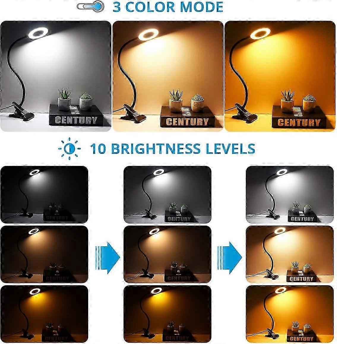 Reading light, wireless clip light, rechargeable clip light, clip light ...