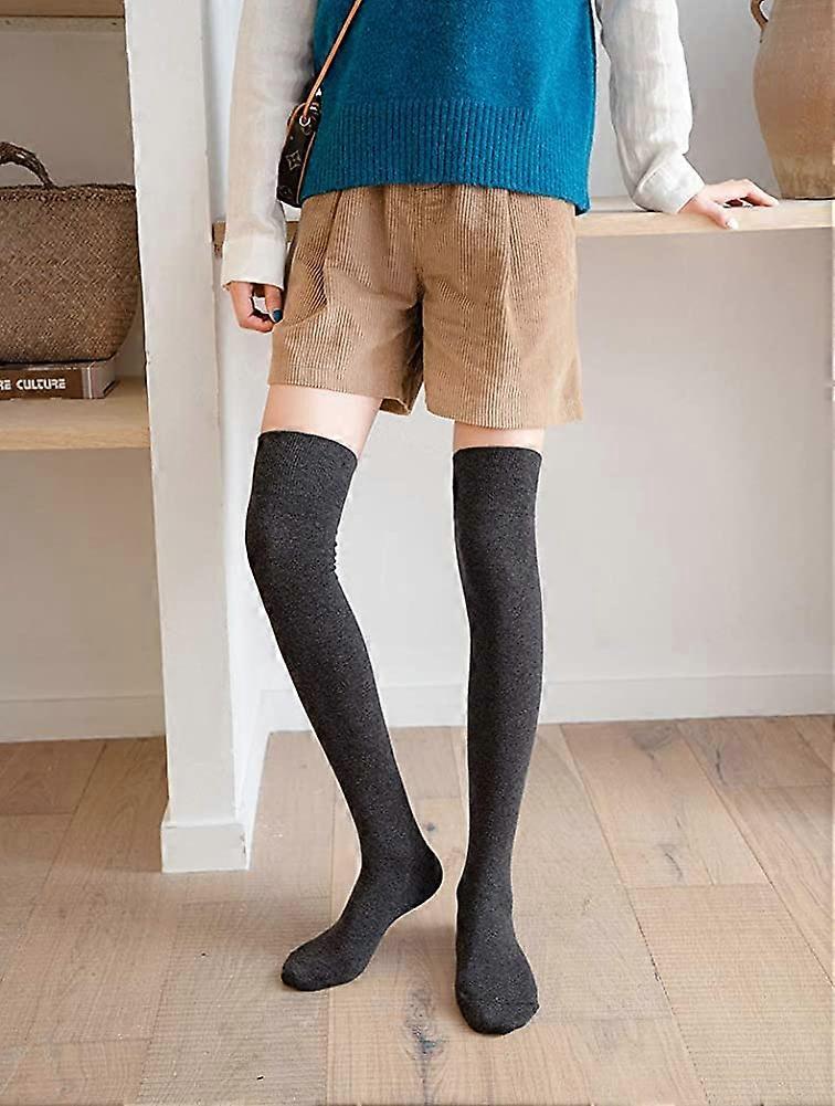 3 Pairs Heilwiy Of Women's Knee Socks Overknee Stockings Long Knee ...