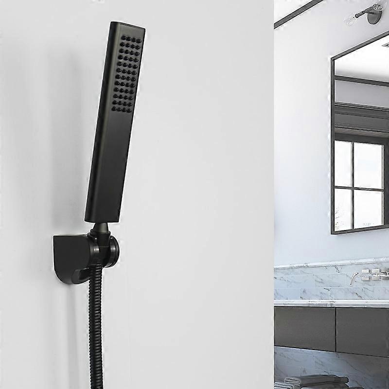 Brass Hand Shower Matte Black Hand Held Shower Set with Holder and Hose ...