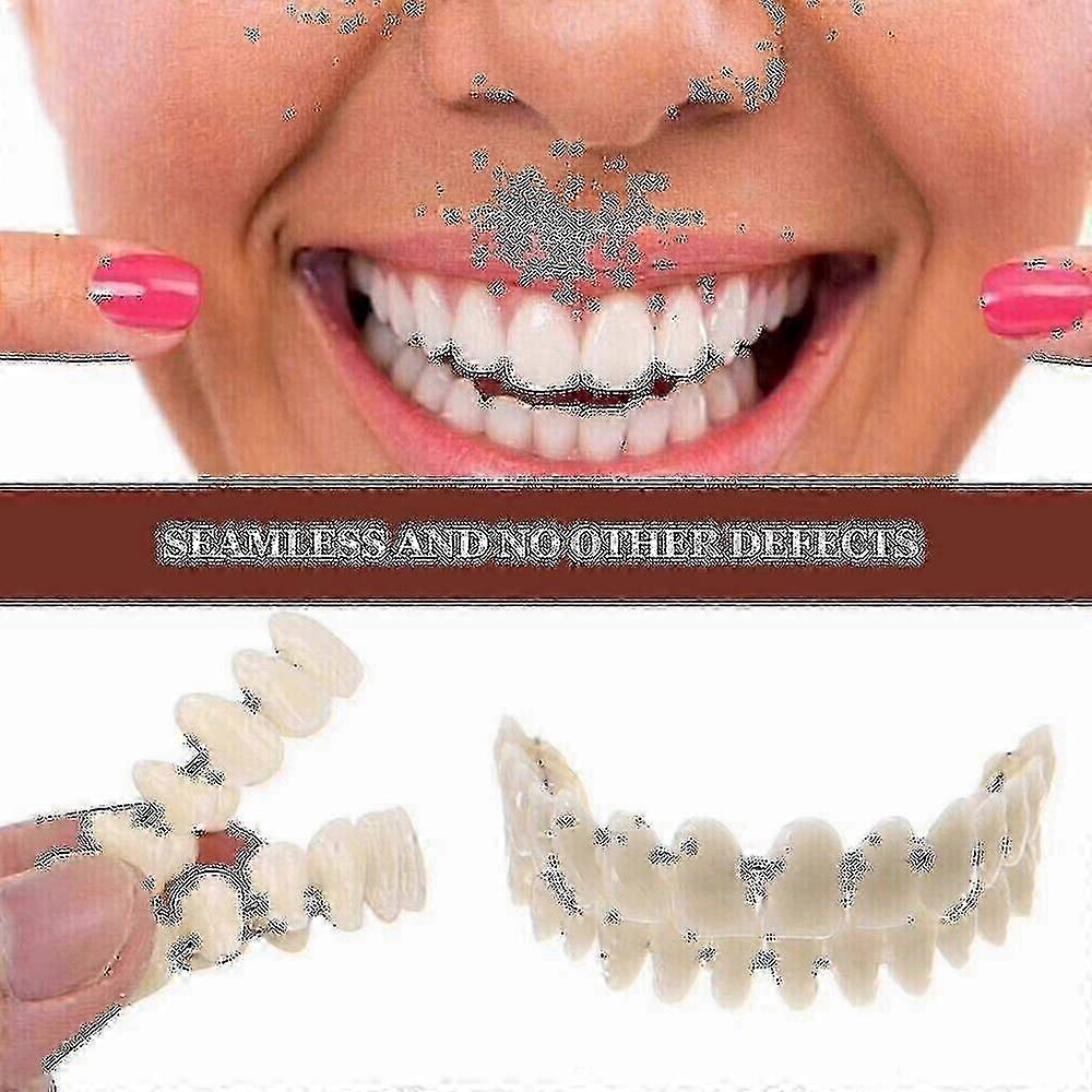 Smile Snap On False Teeth Upper Lower Dental Veneers Dentures Tooth ...