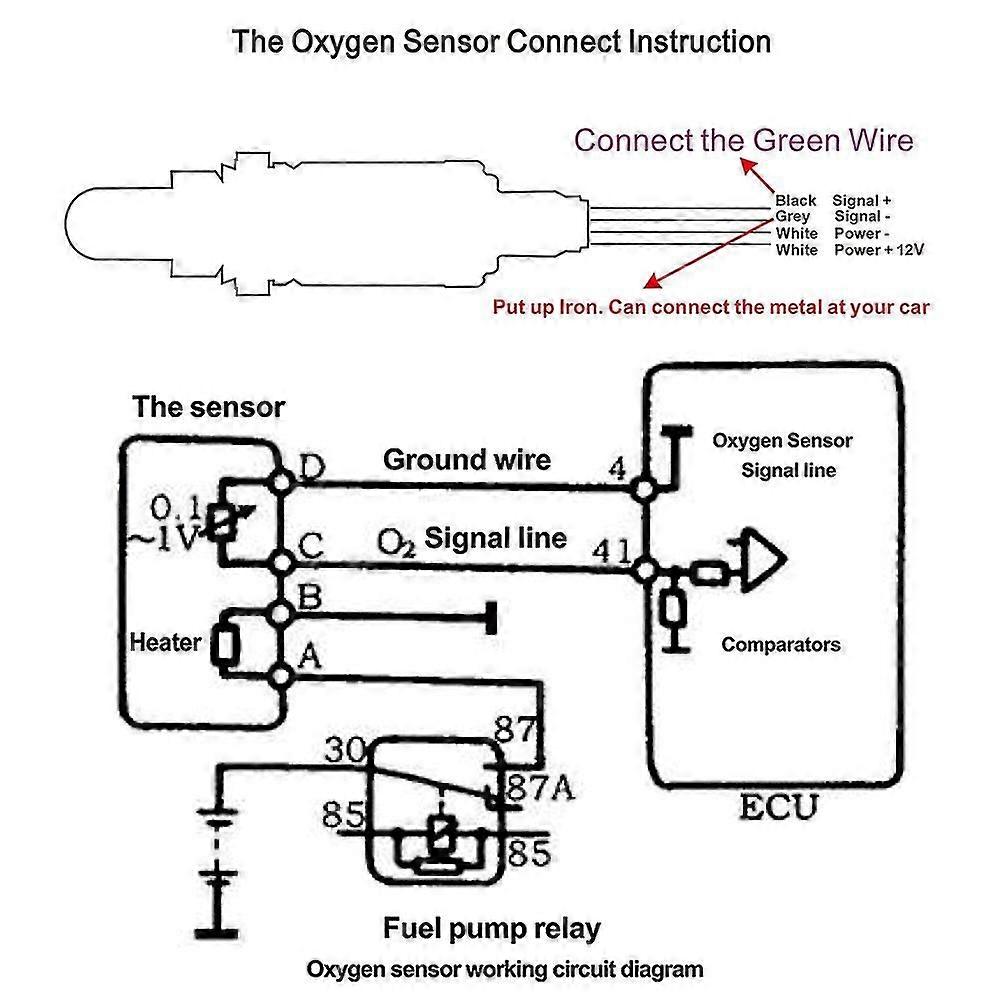 2 in 1 Meter 52MM Narrowband Digital Air Fuel Ratio Gauge Kit 12 V Car ...