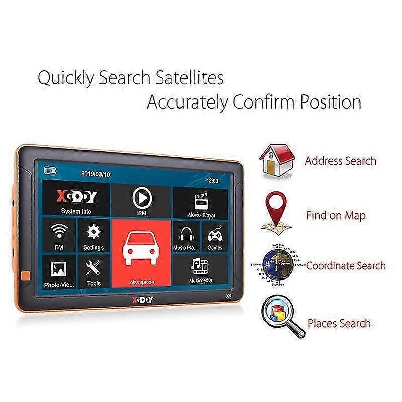 "XGODY 9' Lastbil Bil GPS-navigering Bluetooth AVIN 256MB 8GB ...