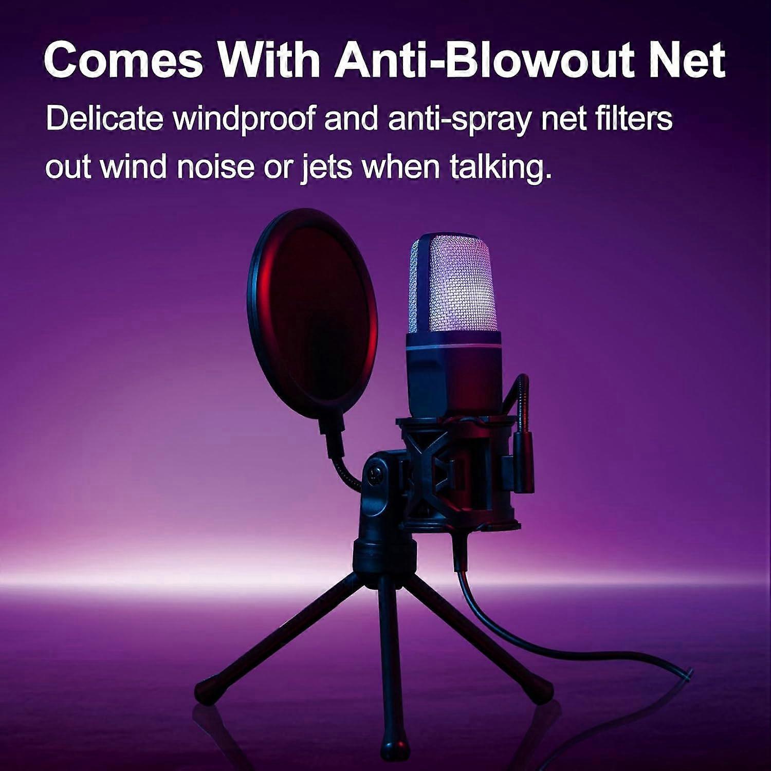 Classic net red Condenser Wheat RGB Seven-Color Luminous Microphone ...