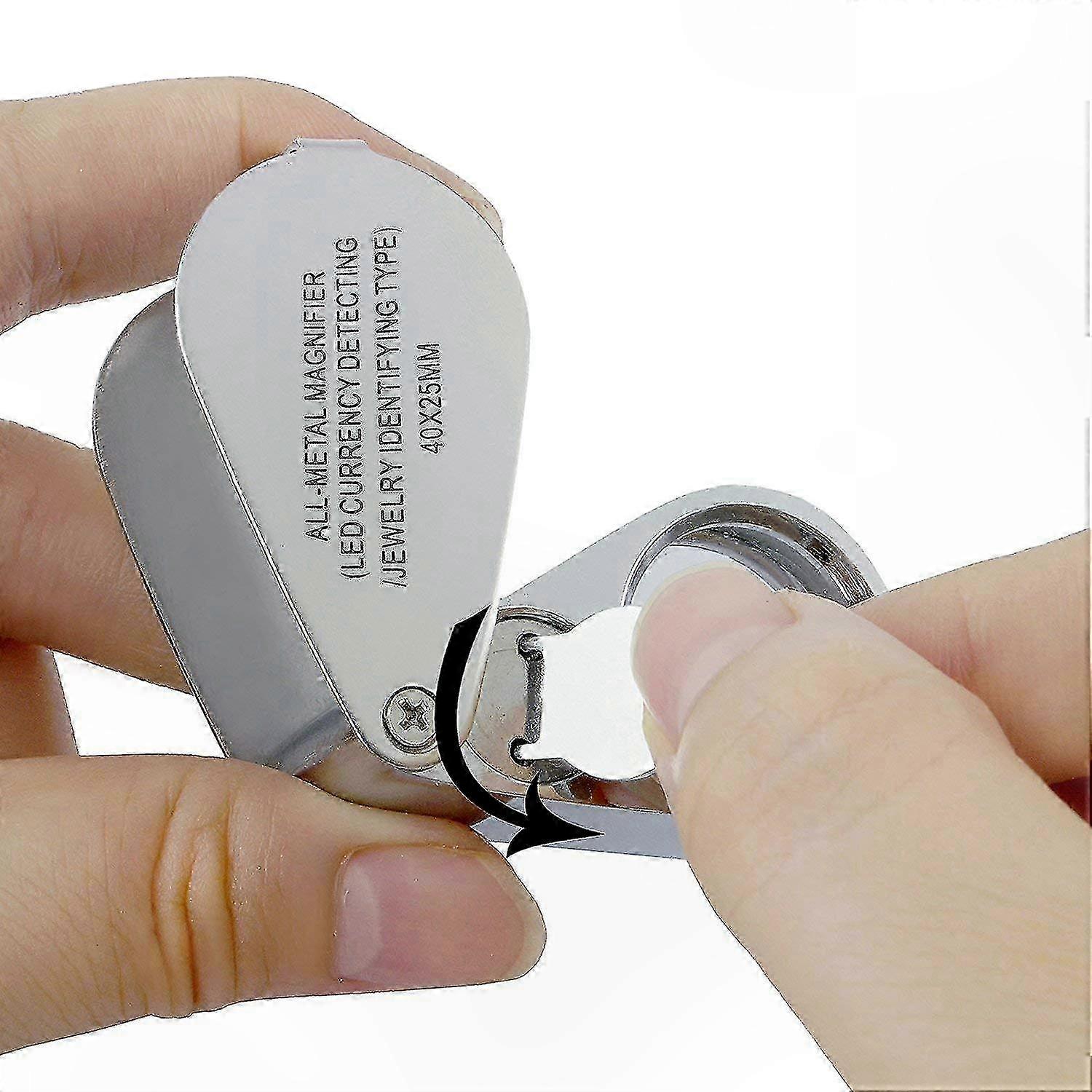 40X LED Magnifier Lens with Wide Field View, Adjustable Eye Loupe for ...