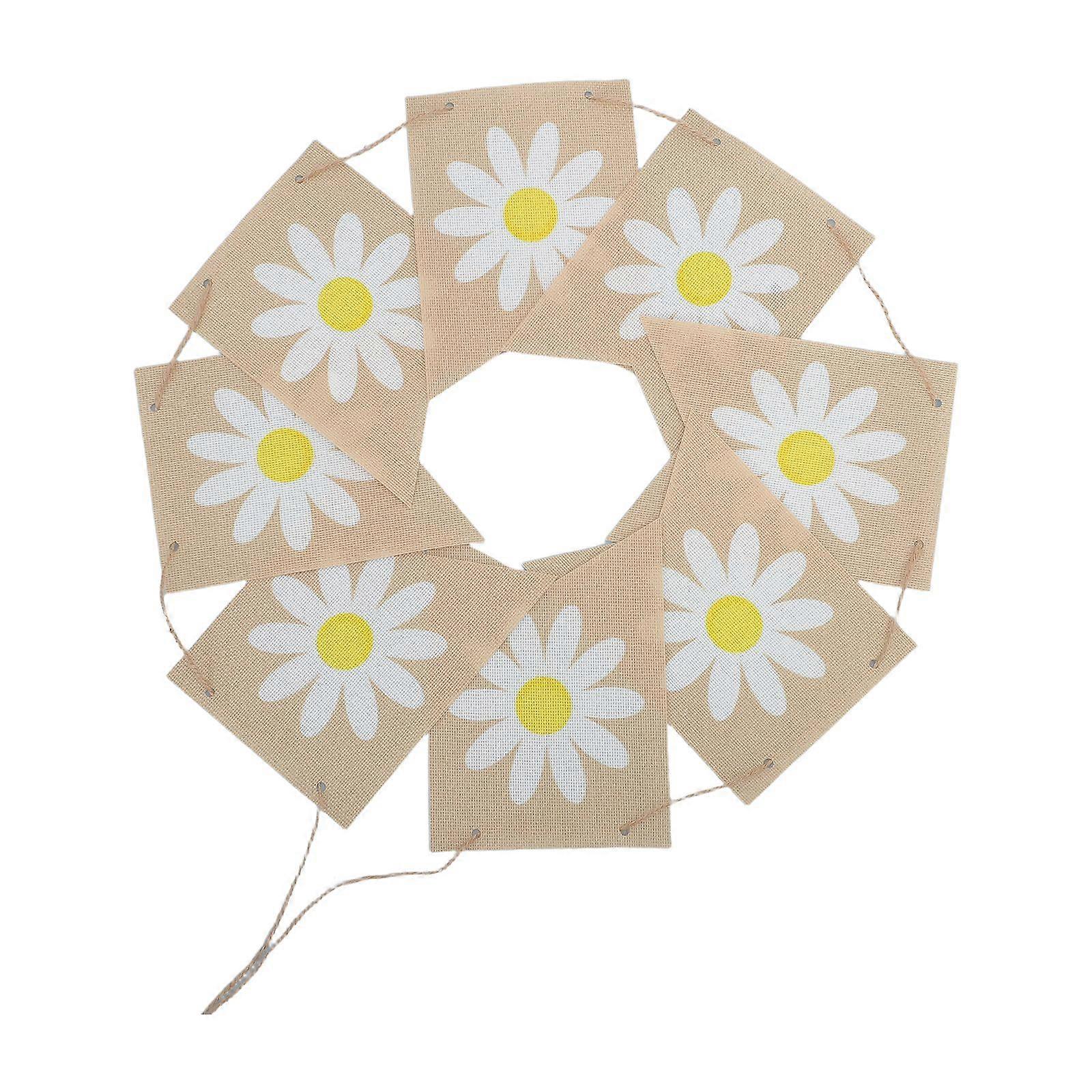 1 Set Hello Spring Banner - Welcome Spring Themed Party Burlap Pennant ...