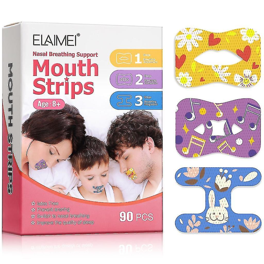 Mouth Shape Anti-suffocation Design Mouth Tape Stretchable Mouth Sleep ...