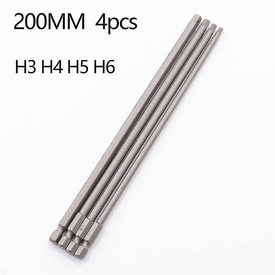 150mm/200mm Hex Allen Wrench Bits Set Allen Screwdriver Bits Tips Hex ...