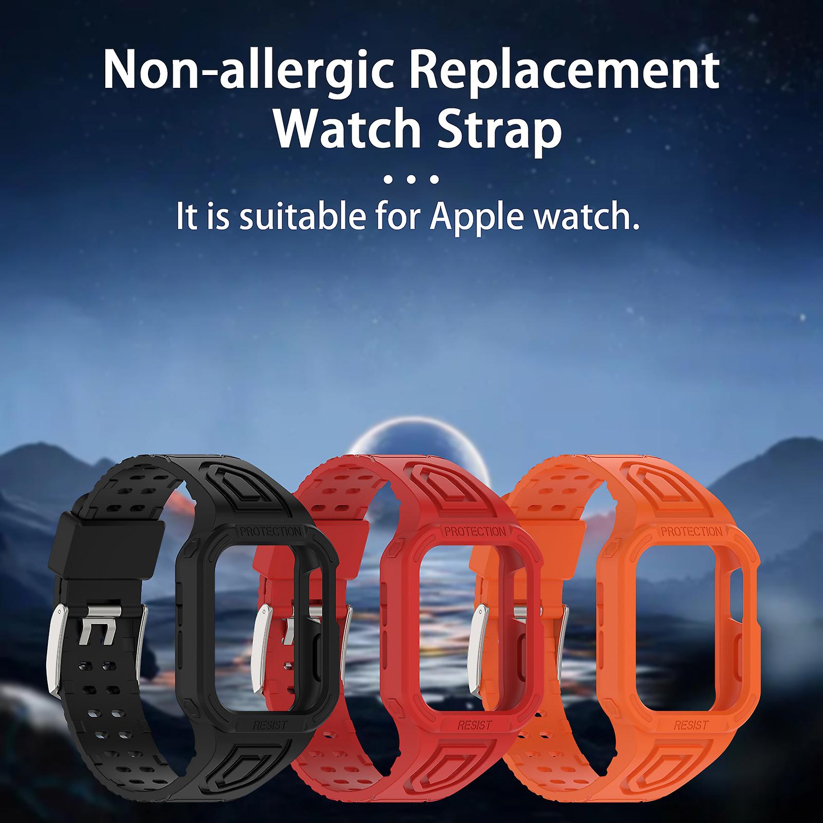 Watch Wrist Strap Integrated Metal Buckle with Dial Hole Waterproof ...