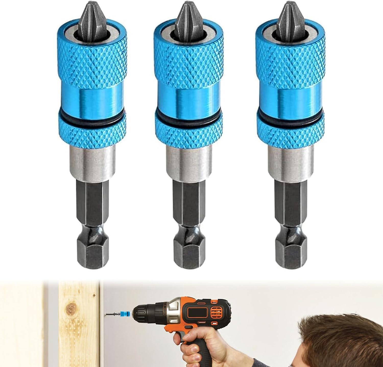 3Pcs Drywall Bit Holder Magnetic Drywall Bit Shank, Screwdriver Bit ...