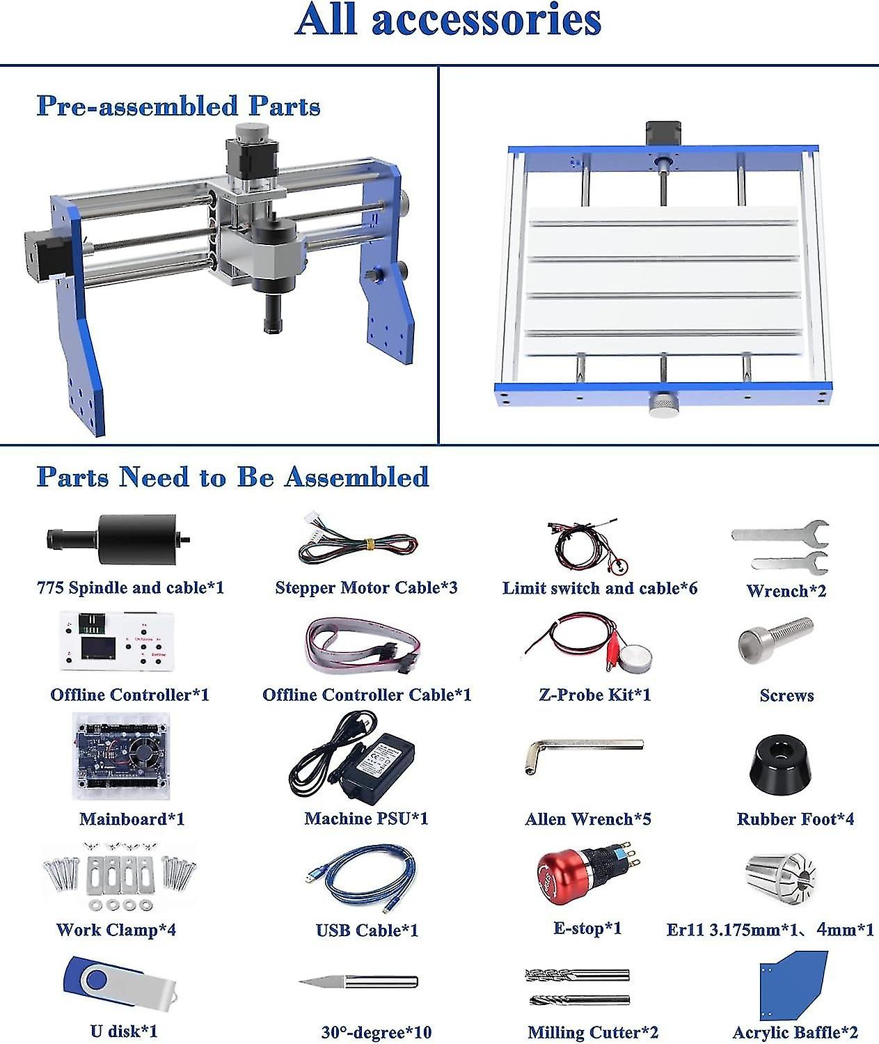 CNC Milling Router Machine, Mostics CNC 3018 Pro Wood Carving Router ...