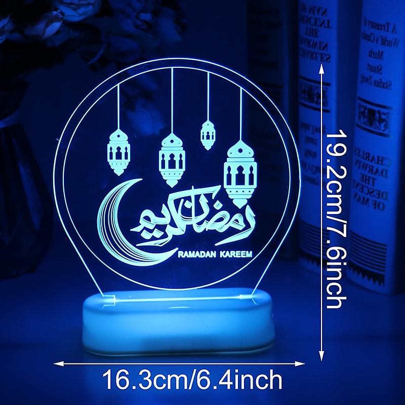 7-color Remote Control Moon Led Night Light Ramadan Decorations For ...