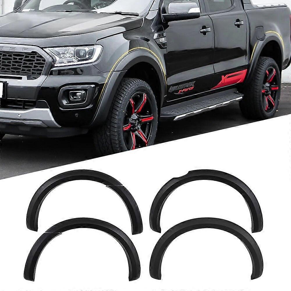Matte Black Fender Flares Wheel Arch Extension For Ford Ranger 2015 ...