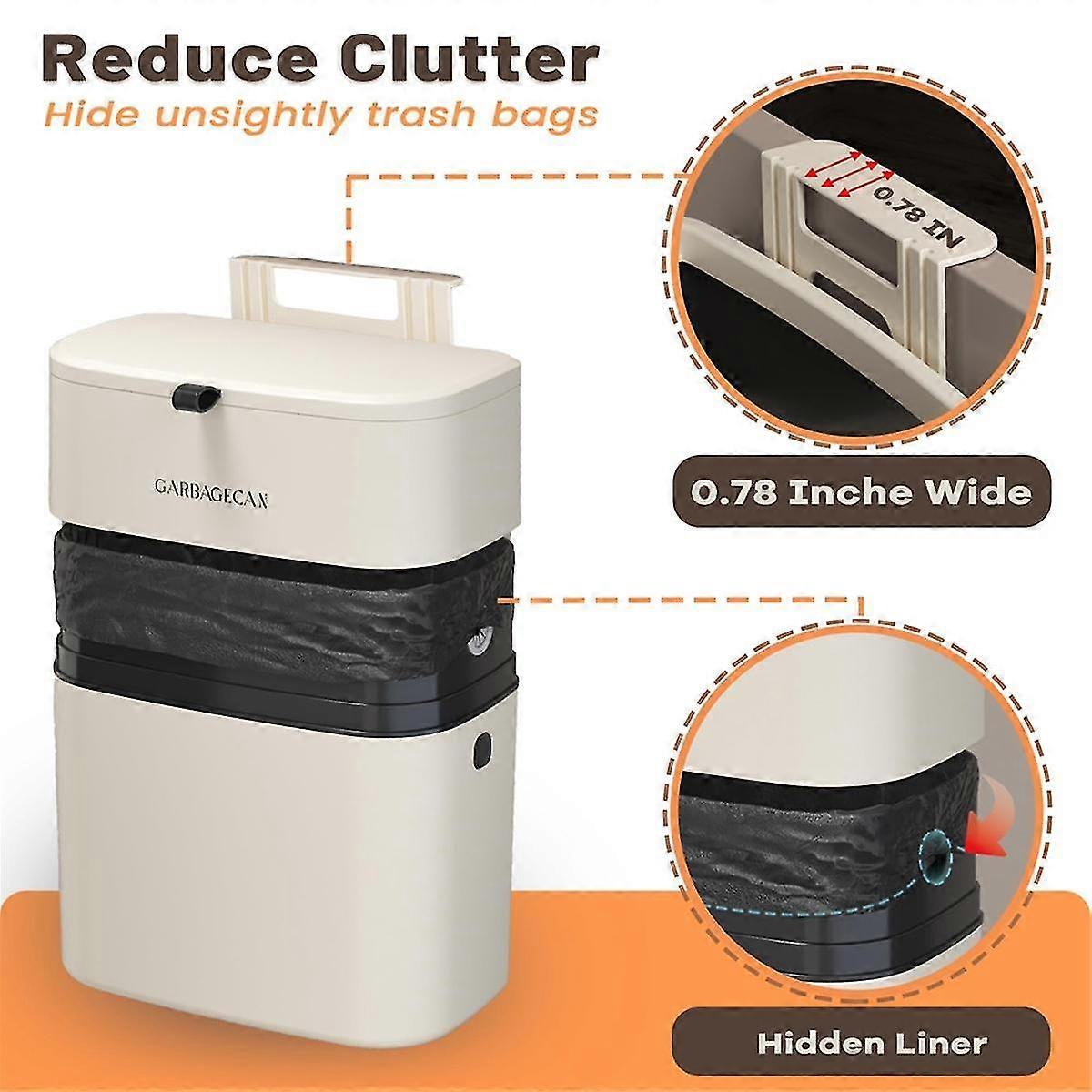 Compost Bin Kitchen Garbage Can 2.5 Gallon Countertop Indoor Small ...