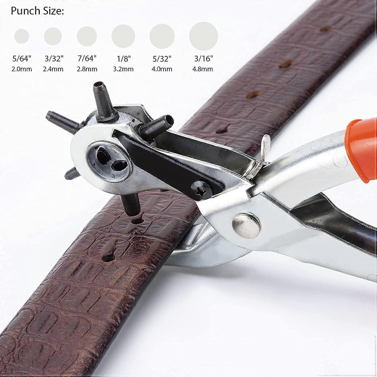 Professional Heavy Duty Leather Hole Punch-Revolving Leather Belt Hand ...