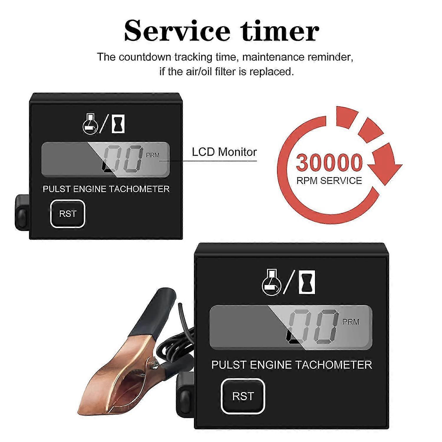 Digital Tachometer Small Digital Engine Tachometer Inductive Tachometer ...