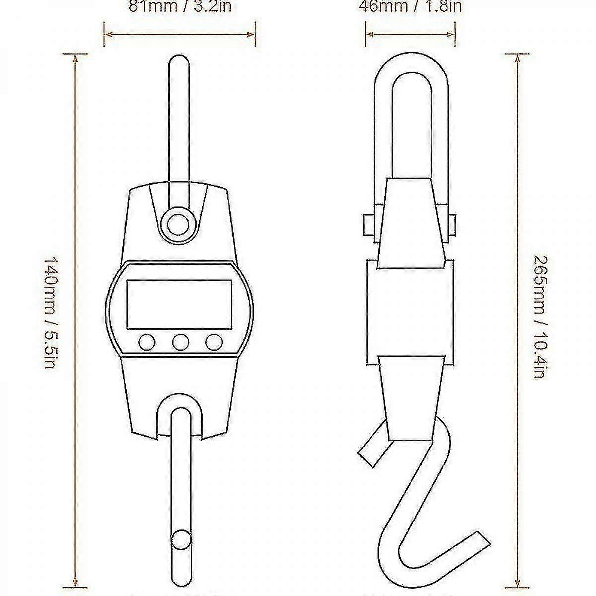 300kg/50g Electronic Crane Scale Digital Hanging Scale Mini Lifting ...