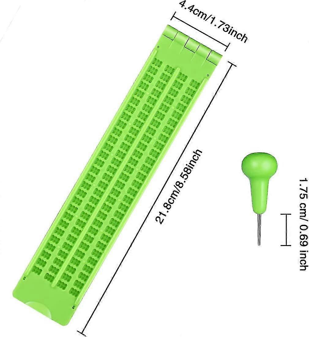28 Cells Braille Writing Board - Portable Practice for Blind Learning ...