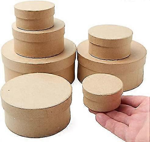 Paper Mache Round Box Set-(7 Pieces) | Fruugo UK