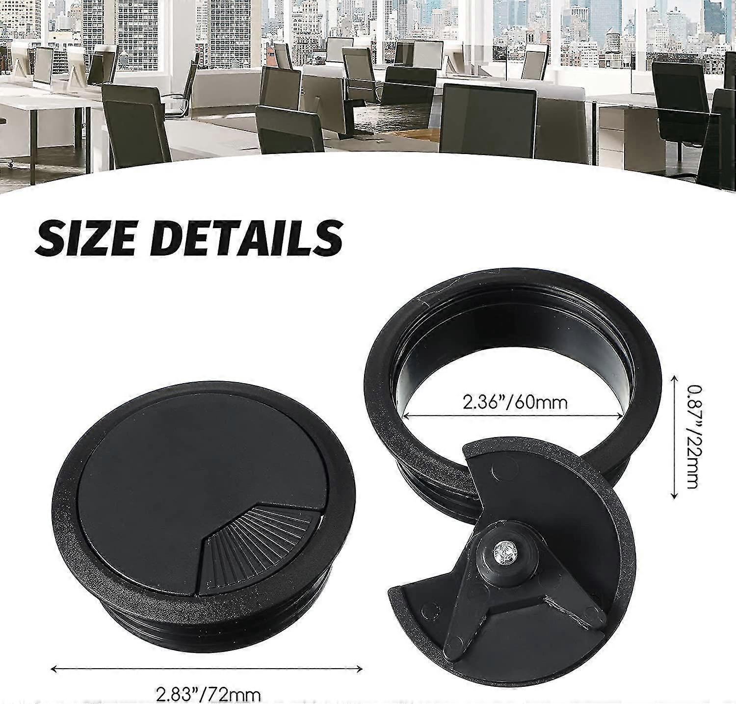 2 Pieces Desk Grommet, Desk Cable Wire Grommet Cord, Pc Computer Desk ...