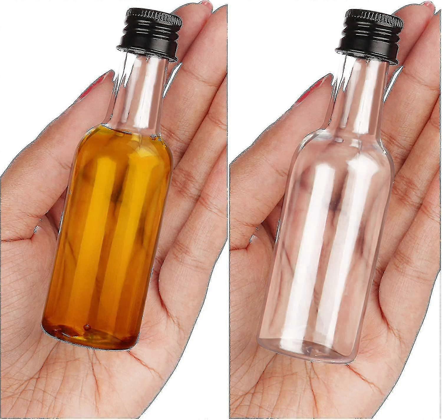 Mini Liquor Bottles (24 Pack) - Reusable Plastic 50ml Empty Spirit ...