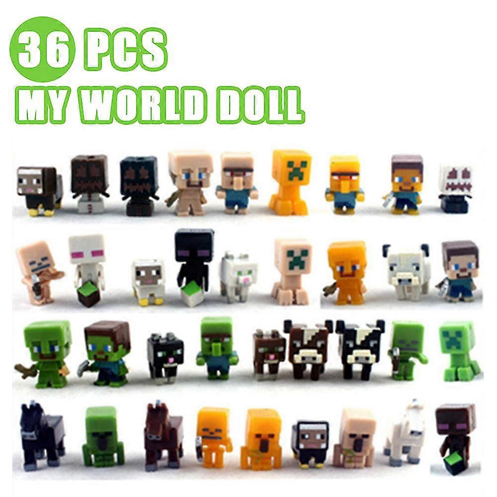 36pcs/set Minecraft Theme Mini Figures Cake Toppers Birthday Party ...