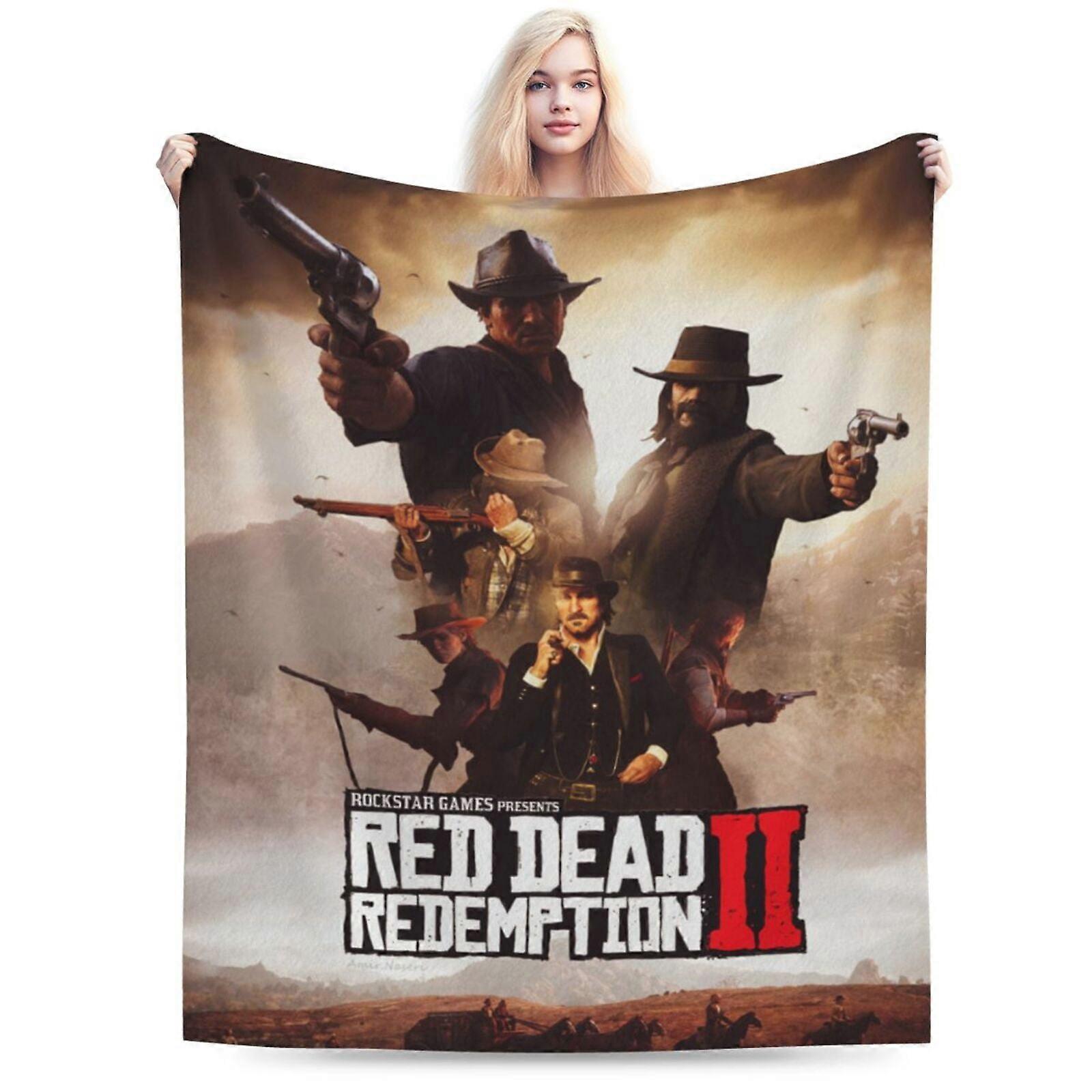 Red Dead Redemption Blanket Fuzzy Plush Bed Blanket Cozy Fluffy Air ...