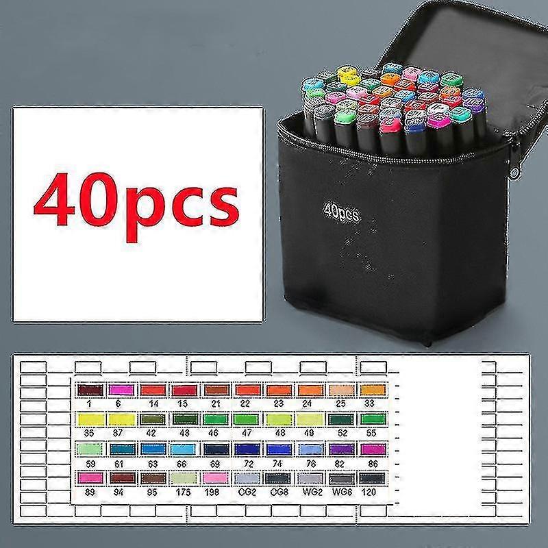 30/40/60/80 Color Markers Alcohol Felt Pen Manga Sketching Markers Dual ...