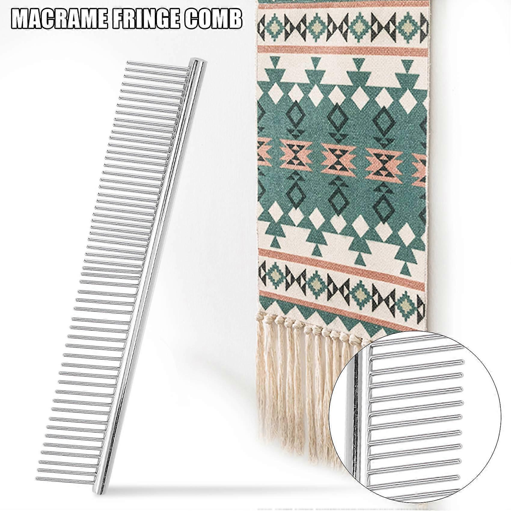 Macrame Fringe Comb Tapestry Weaving Comb Stainless Steel Craft for ...
