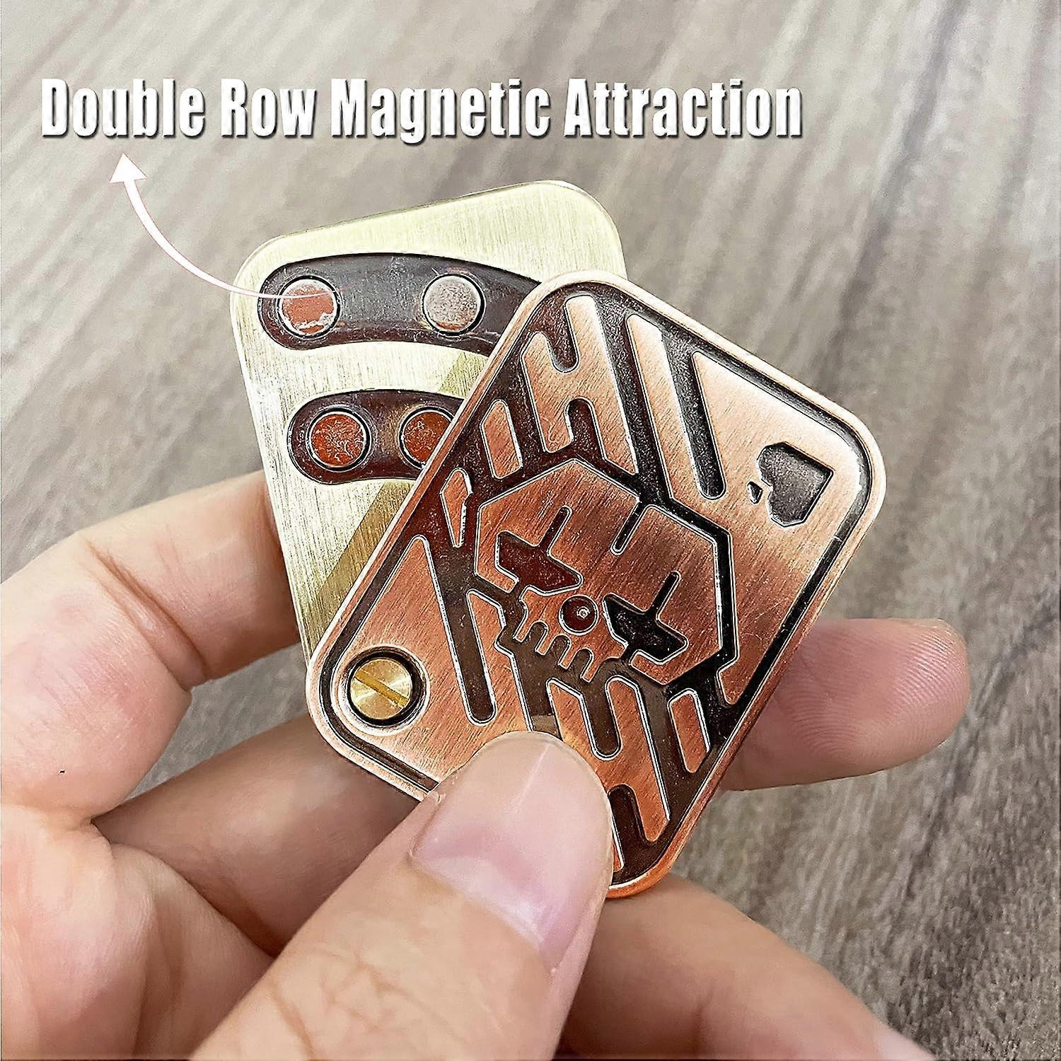 Magnetic Fidget Slider, Adult Fidget Toys, Metal Poker Push Card Fidget ...
