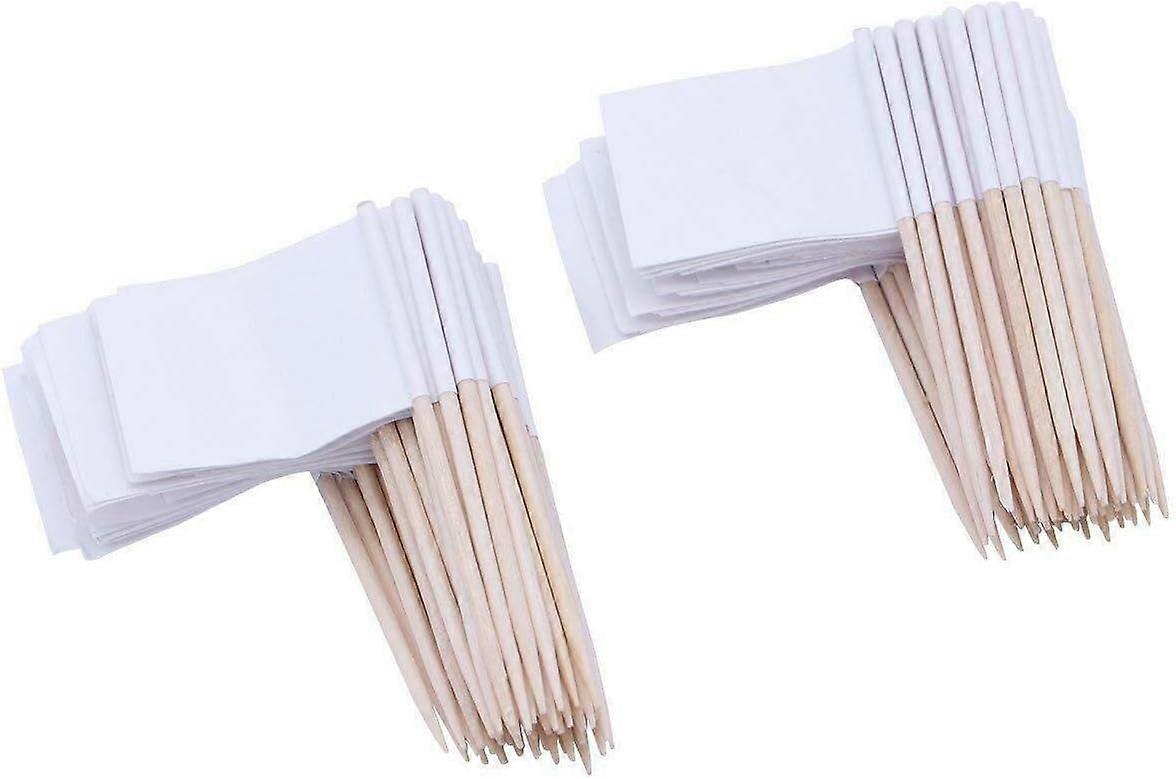 Toothpick Flags, White, 100 Pcs, Cheese Markers, Cheese Labels For ...