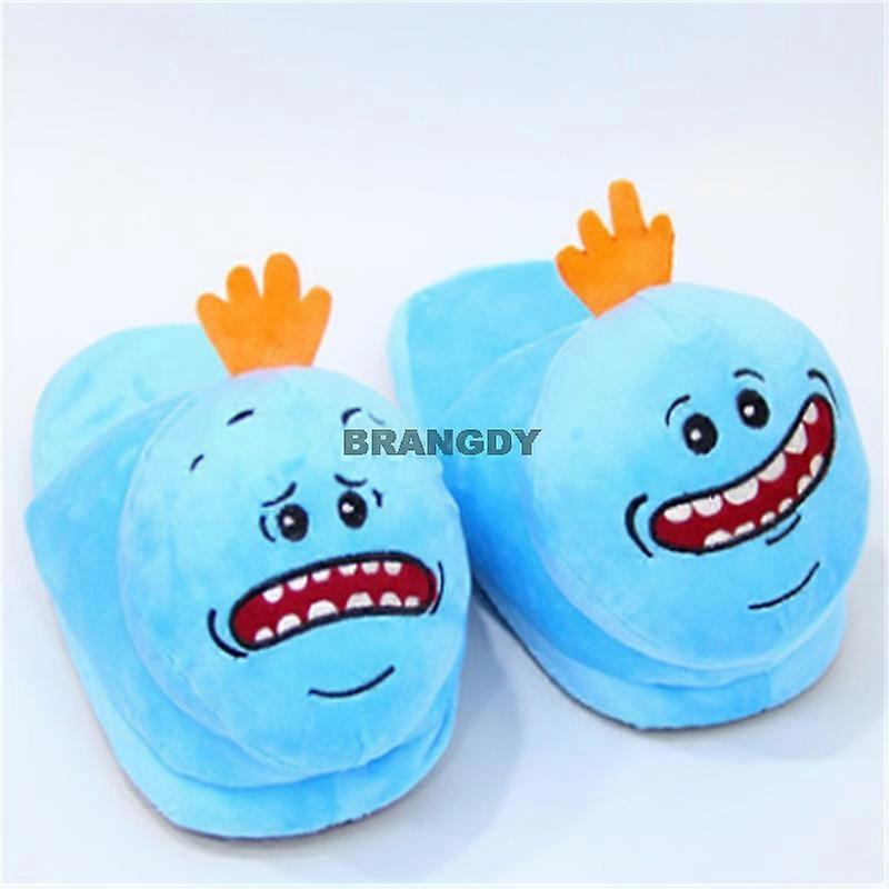28cm Rick Pickle Rick Skellington Soft Plush Slippers Hot Bedroom Shoes ...