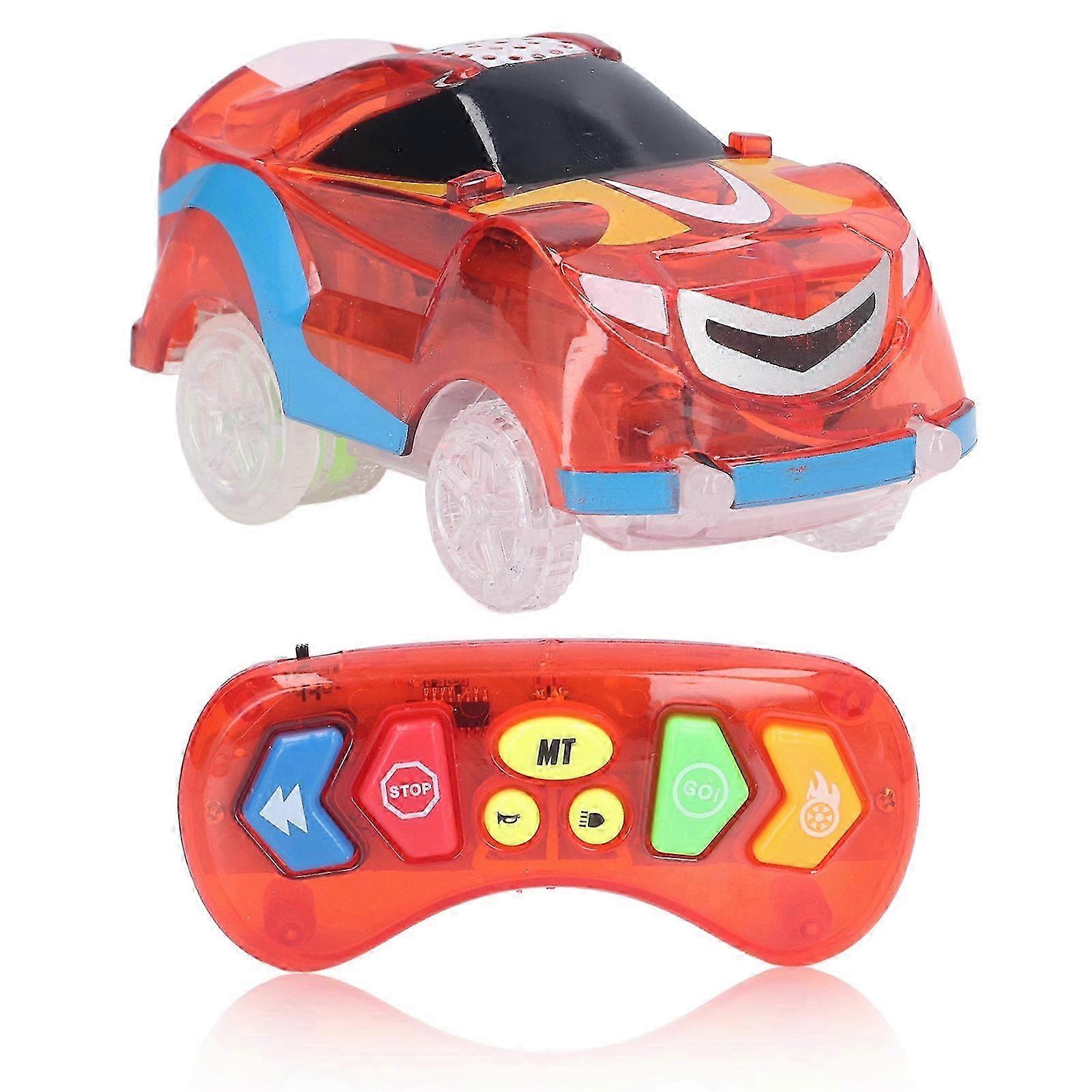 Tracks Cars 6 LED Lights Remote Control Light Up Track Cars with Music ...