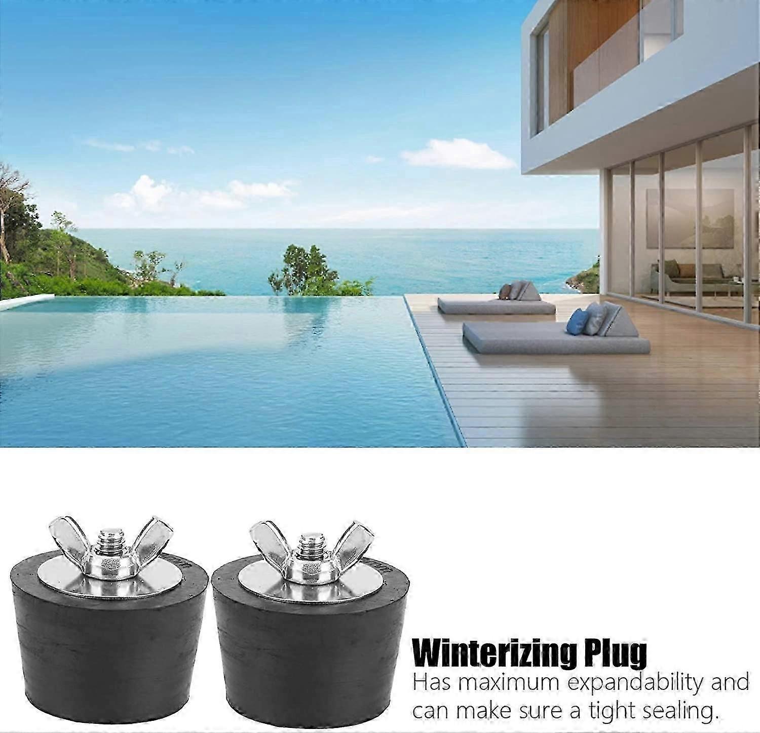 2 Pieces Swimming Pool Winterizing Plugs, Rubber Expansion Gel Plug ...