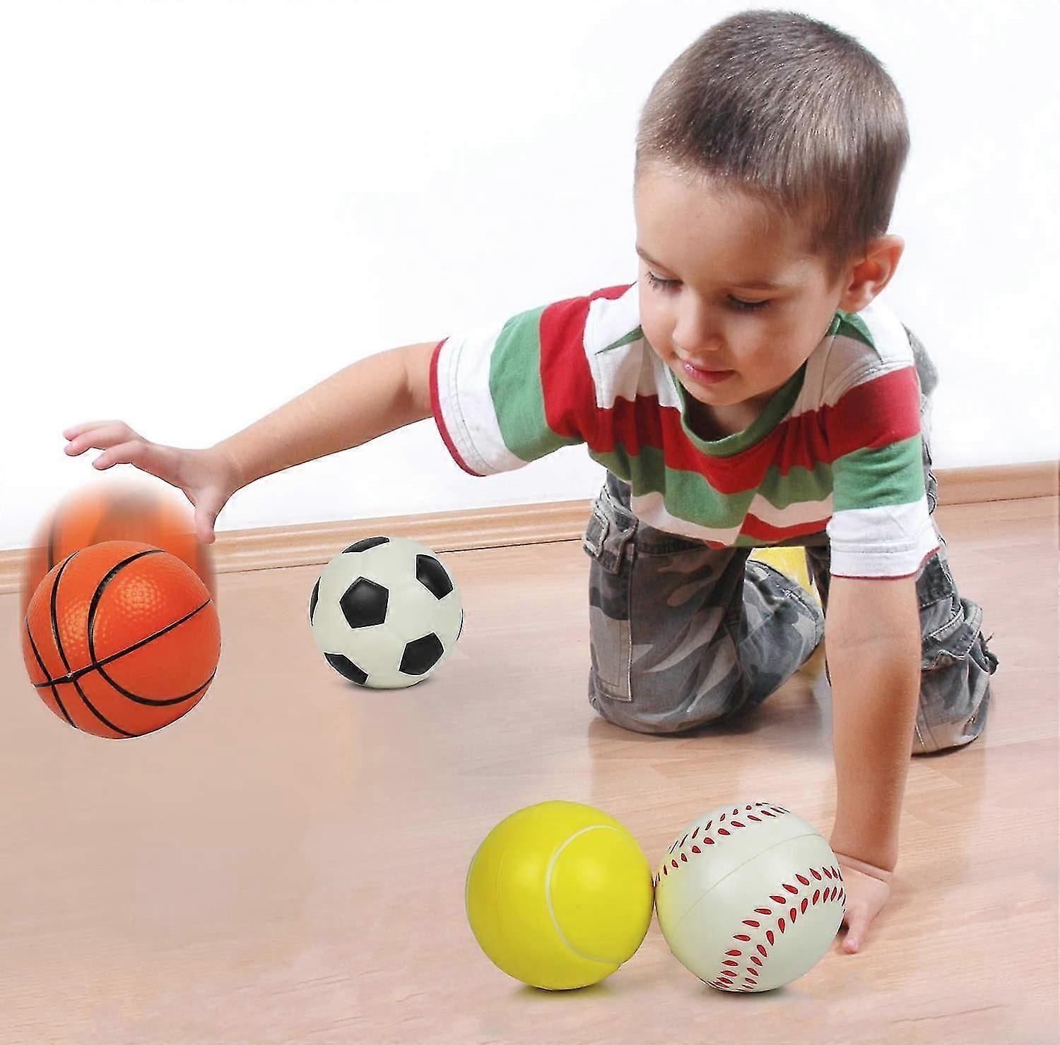 Set Of 4 Balls For Children Soft Soccer Ball Children's Solid Foam ...