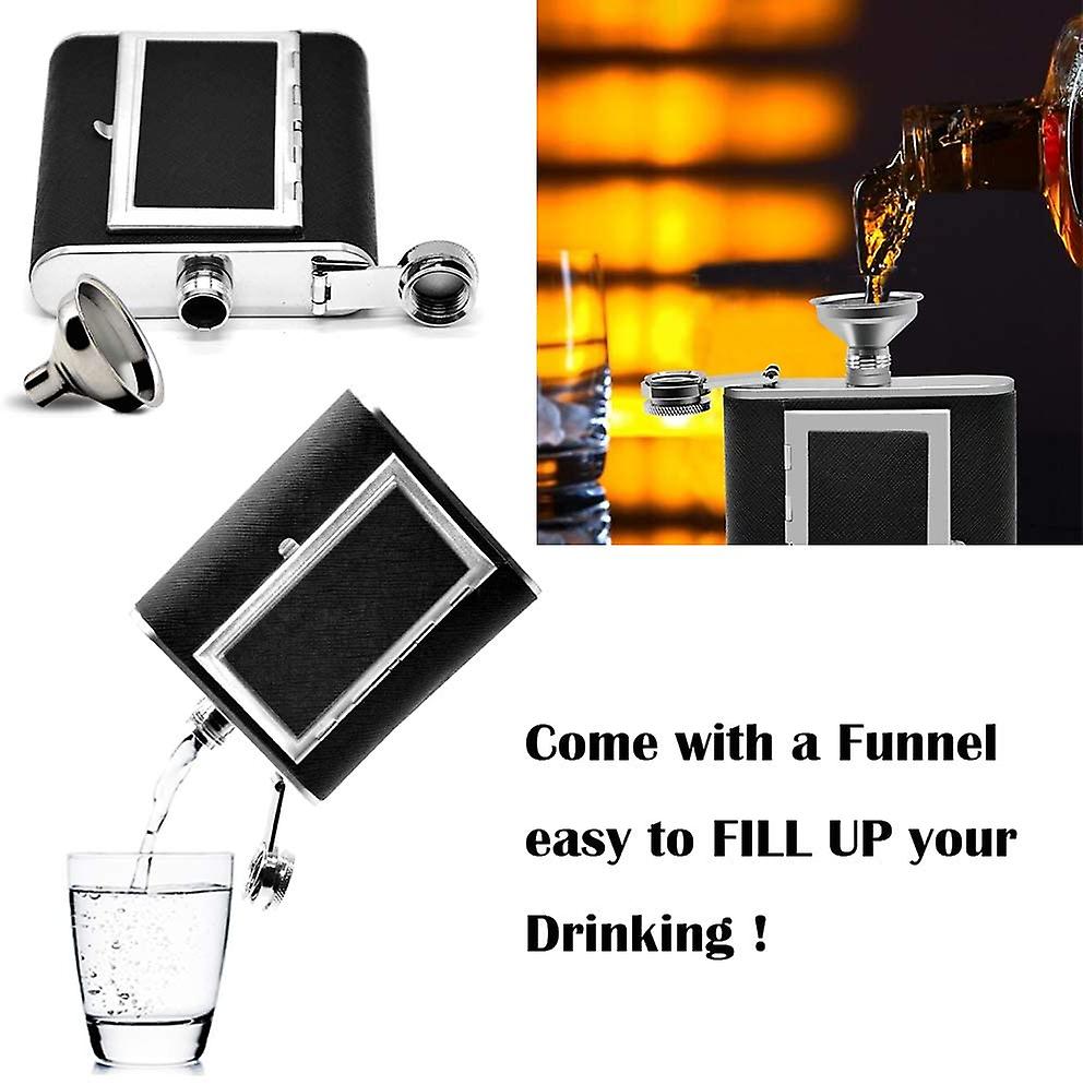 Dhrs Stainless Steel Hip Flask, Leak-proof Hidden Flask With Cigarette ...