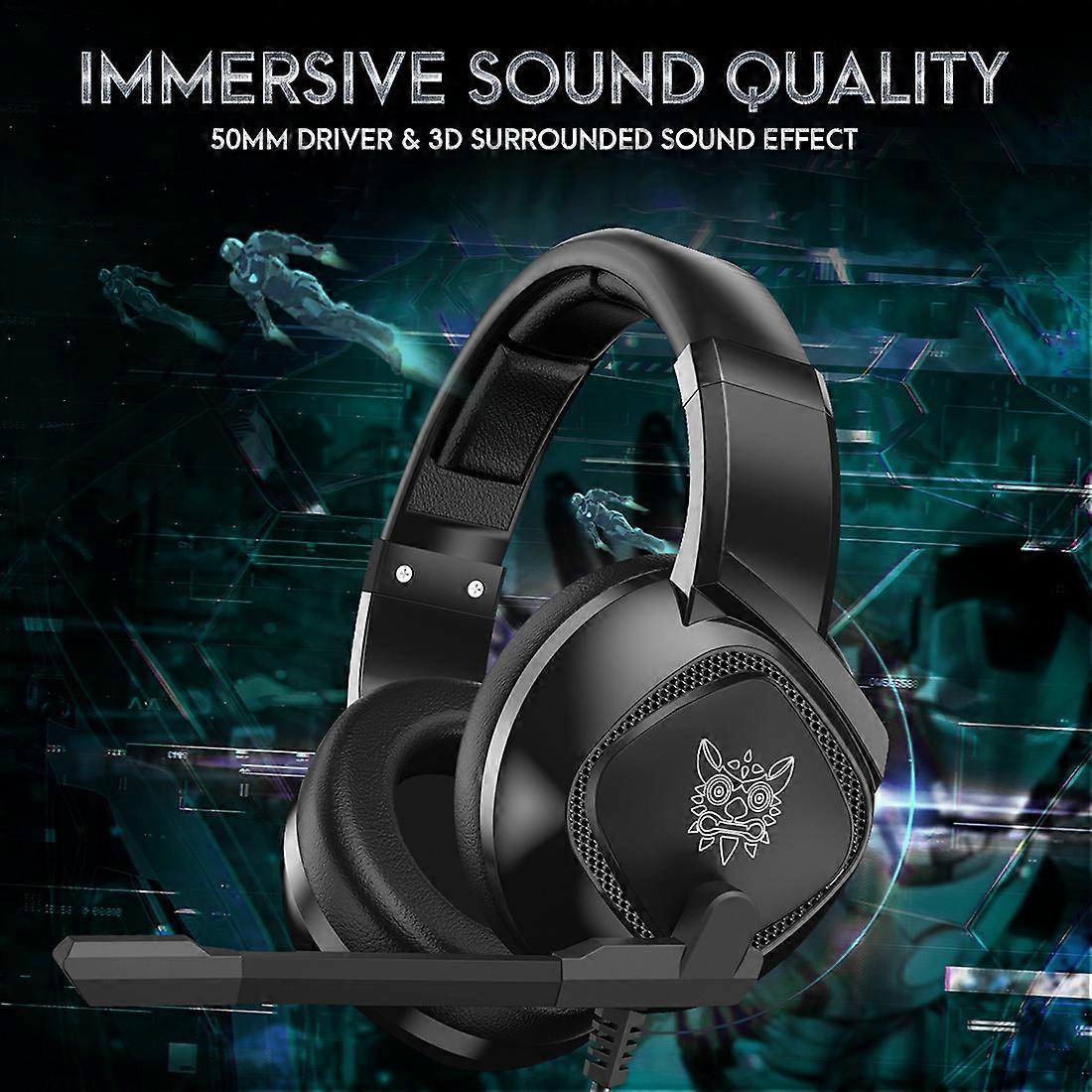 ONIKUMA K19 Single Plug Light Adjustable Gaming Headphone with ...