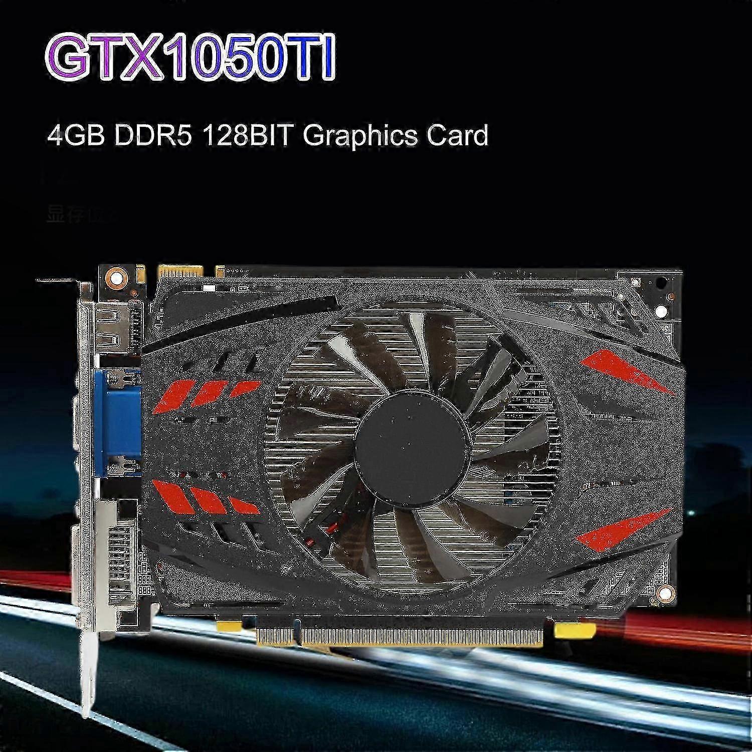 GTX 1050 Ti 4GB GDDR5 HDMI VGA Compatible Single Fan Graphics Card For ...