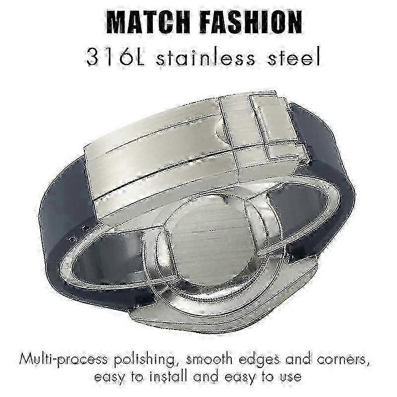 Black Silicone Watch Band For Rolex Submariner Daytona Gmt Yacht-master ...